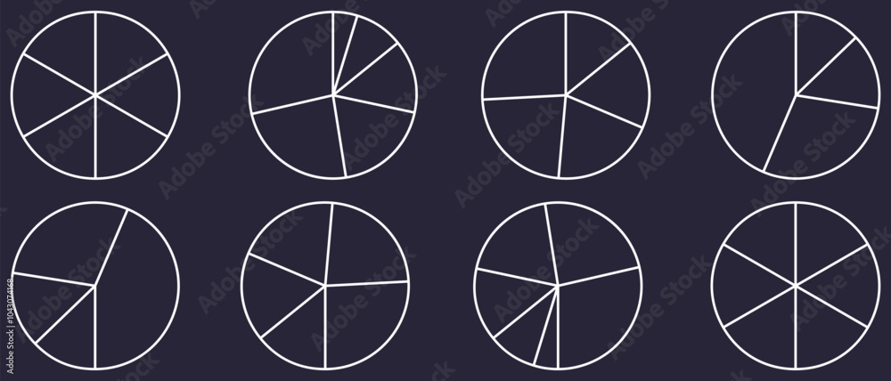ie chart color icons. Segment slice sign. Circle section graph. 1,2,3,4 ... ie chart color icons. Segment slice sign. Circle section graph. 1,2,3,4 ...