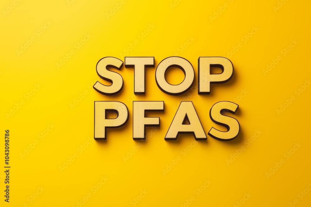 Attention grabbing minimalist poster with bold stop pfas message on ...