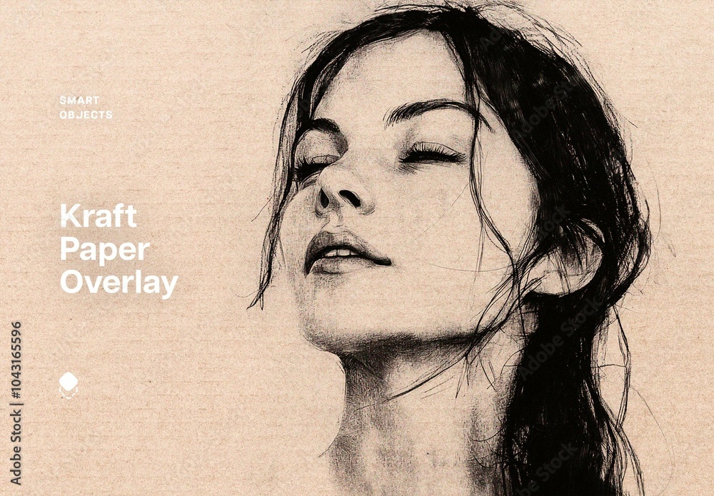 Kraft Paper Overlay Photo Effect Mockup Stock Template | Adobe Stock