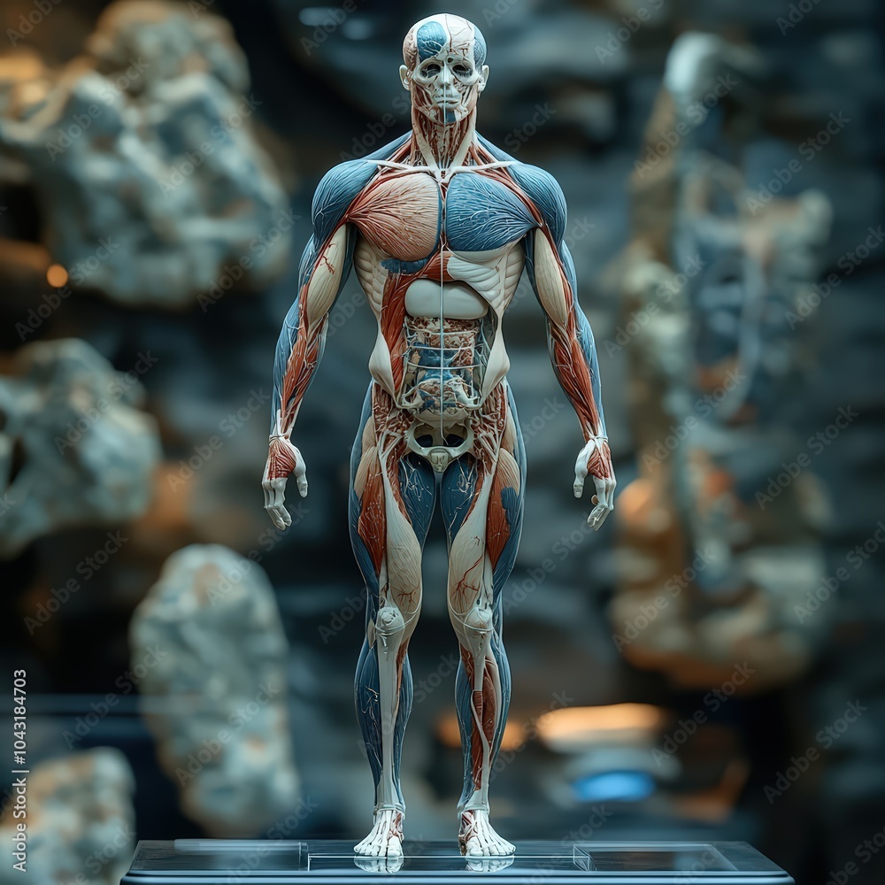 Human body anatomy in augmented reality. Realistic human anatomy model ...