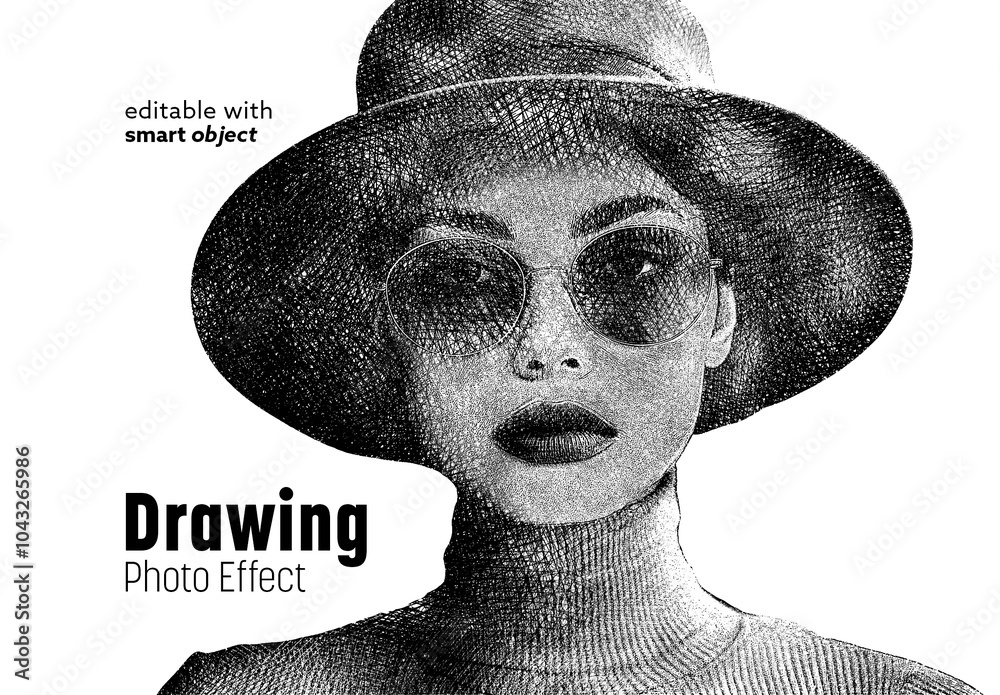 Realistic Drawing Effect Stock Template | Adobe Stock