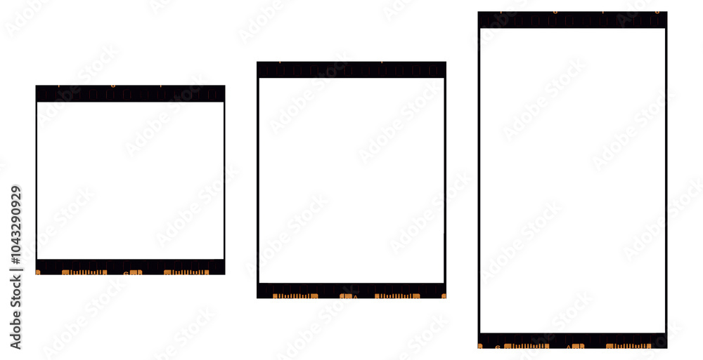 PNG photo frames for social media vintage photography film effect, in ...