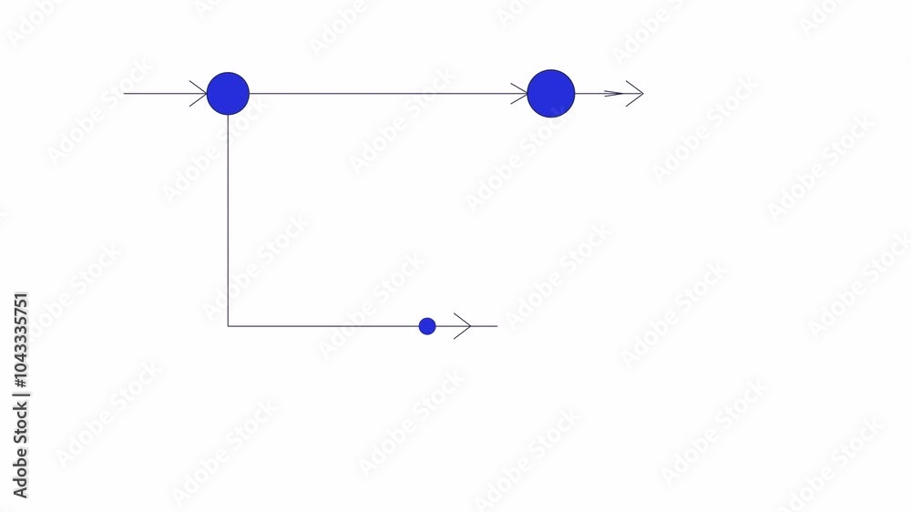 Roadmap decision making scheme 2D object animation. Data visualization ...