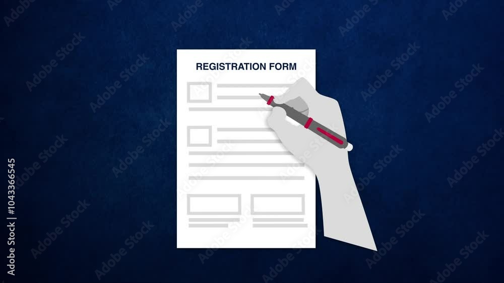 2D Checklist motion graphic pop-up animation 4K. Clipboard with white ...