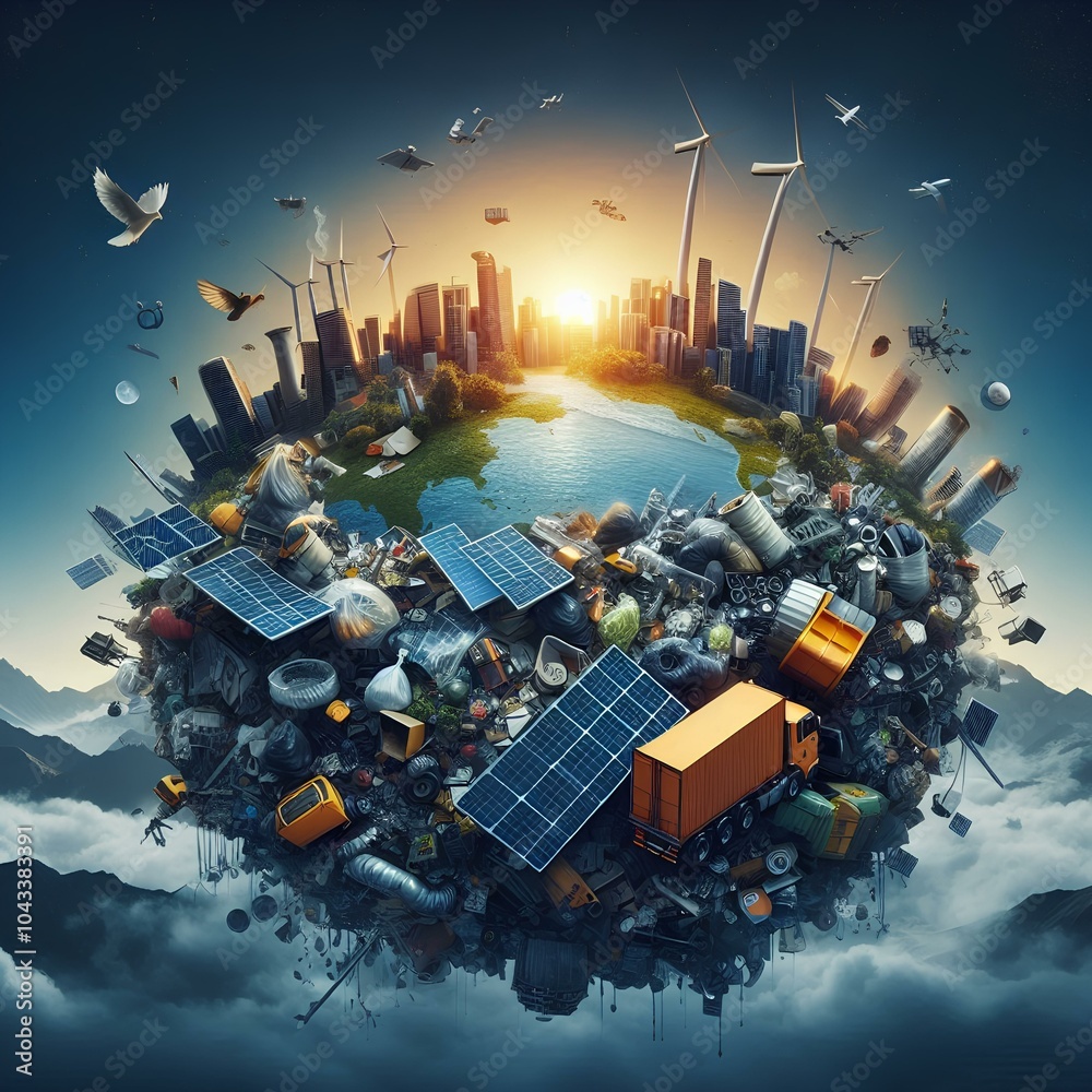 Environmental challenges of disposing of old solar panels, highlighting ...