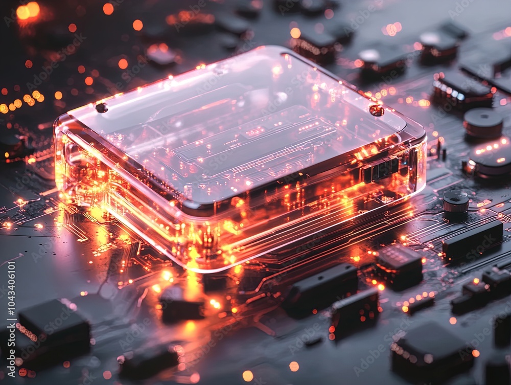 Futuristic Transparent Data Storage Device: A Stunning Poster for Tech ...