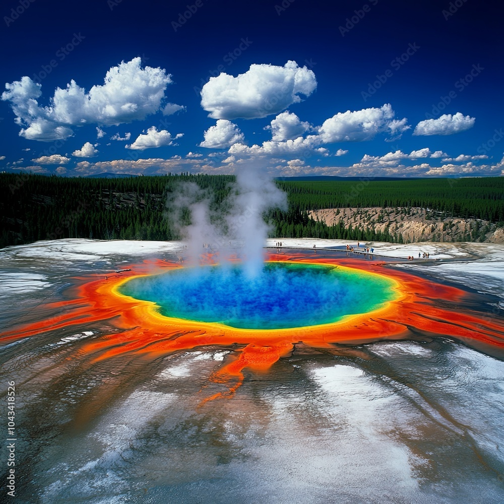 Grand prismatic spring is one of the largest and most beautiful examples of a common ...