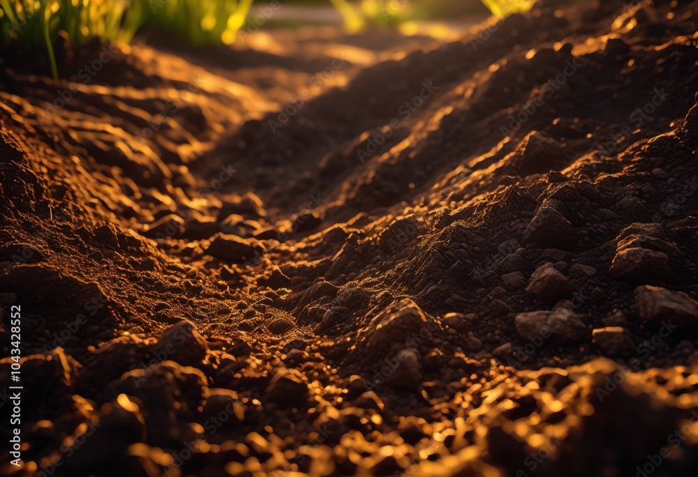 detailed textured soil close showcasing natural patterns unique earth ...