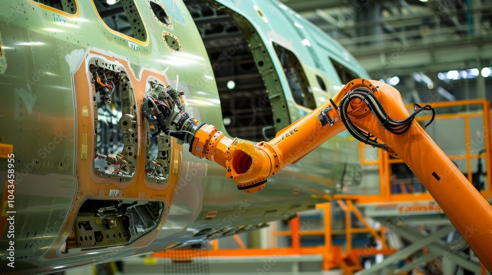 Photo & Art Print Robotic arm conducting a thorough inspection of an ...