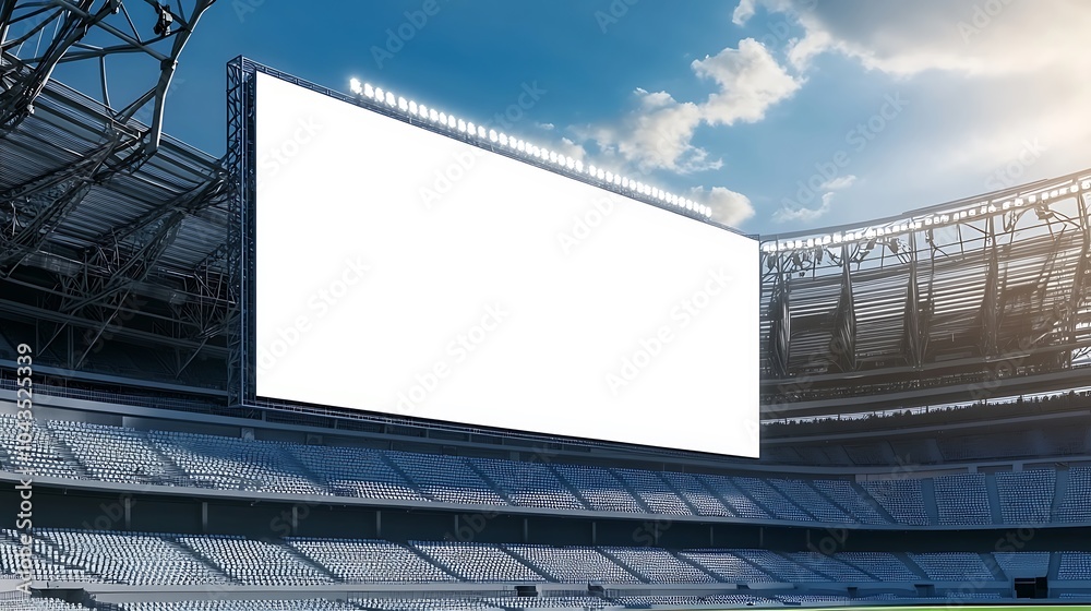 Light box display integrated into a stadium entrance A large ...