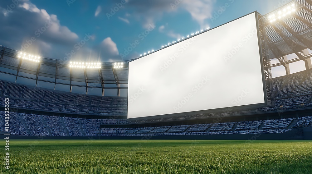 Light box display integrated into a stadium entrance A large ...