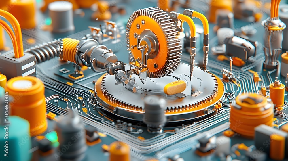Detailed 3D cross section showcasing the inner workings and precision ...