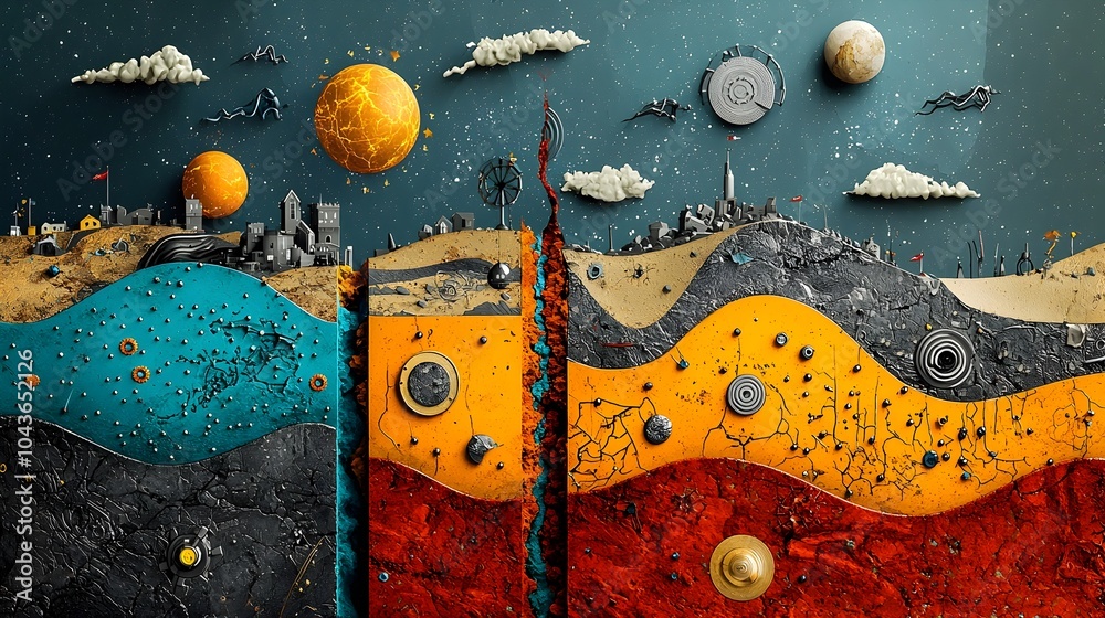 Detailed cross section depicting the internal structure of the Earth ...