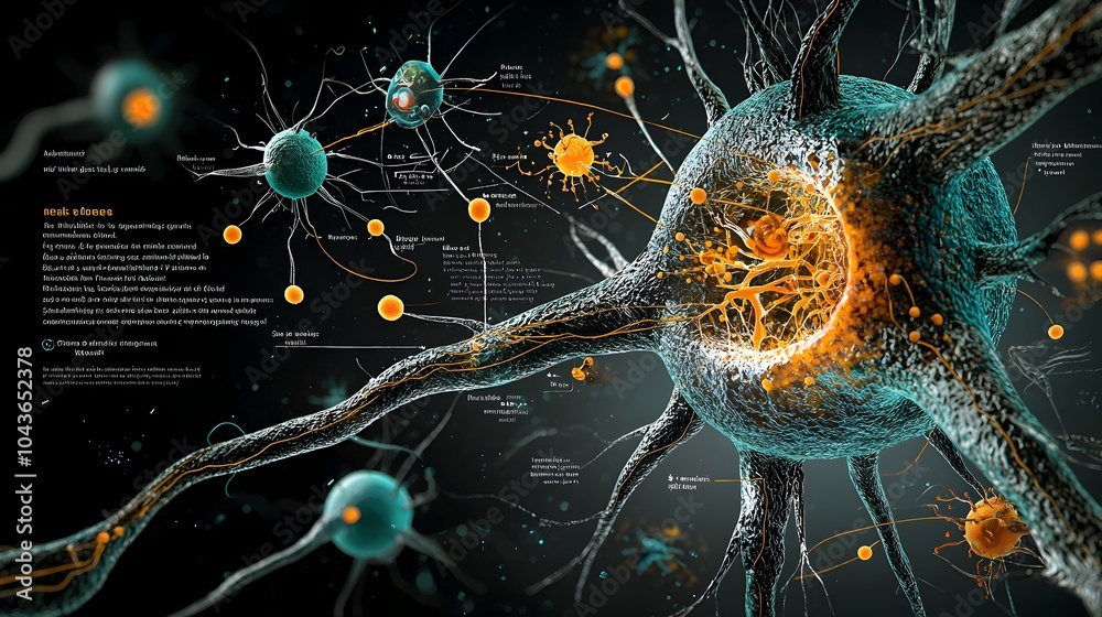 Detailed cross section diagram showing the intricate structure and ...