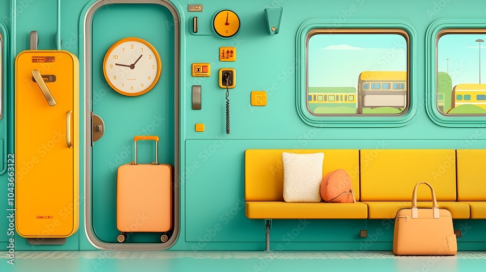 Detailed layered view showcasing the interior layout and passenger ...