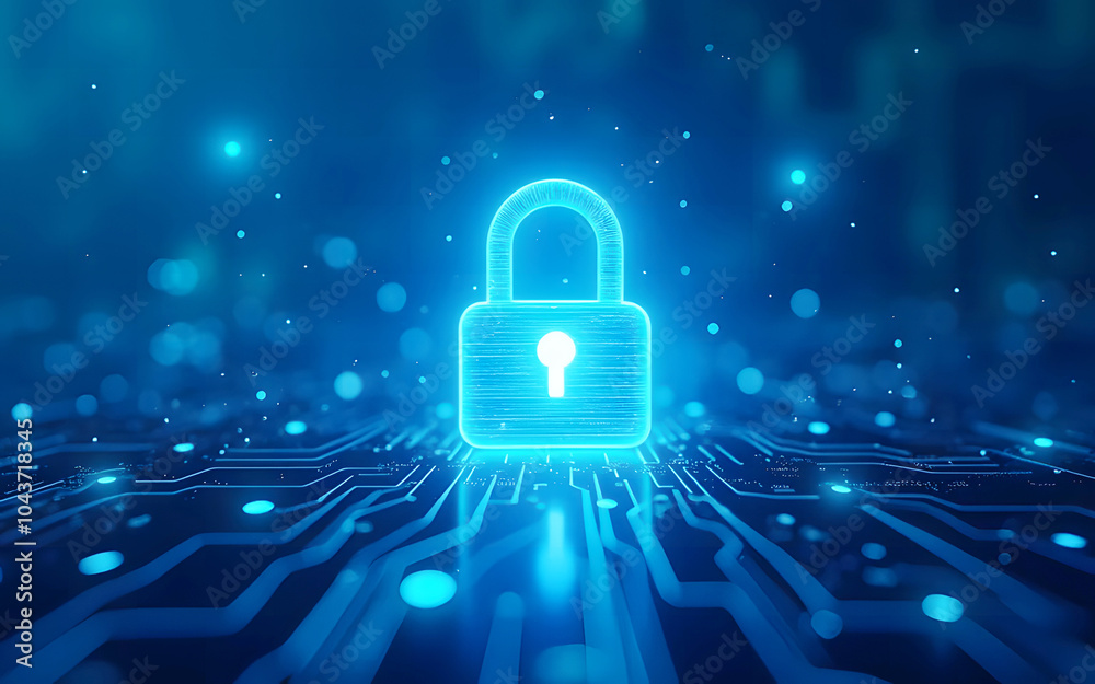 Futuristic interface with advanced network security protocols, uturistic interface, data ...