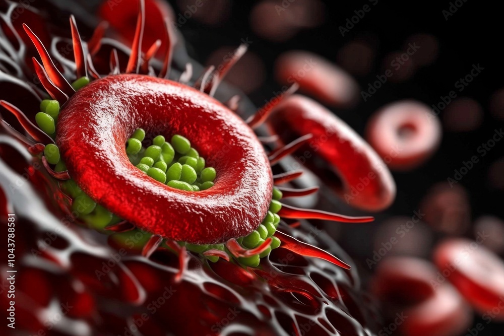 Microscopic view of platelets in different stages of activation, with ...