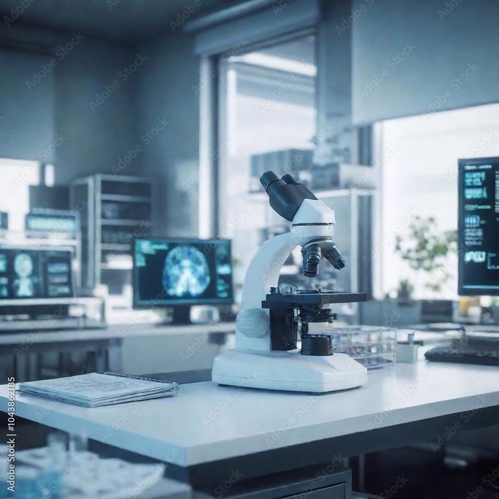 "A high-tech medical lab where AI is used to develop new treatments and ...