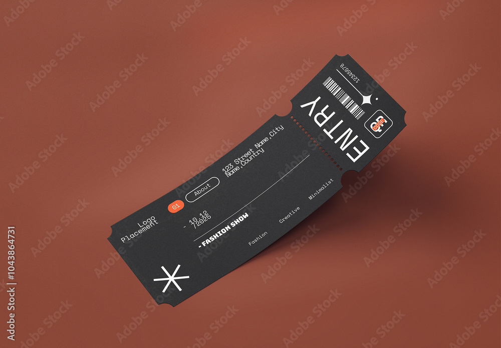 Fashion Show Ticket Template Stock Template | Adobe Stock
