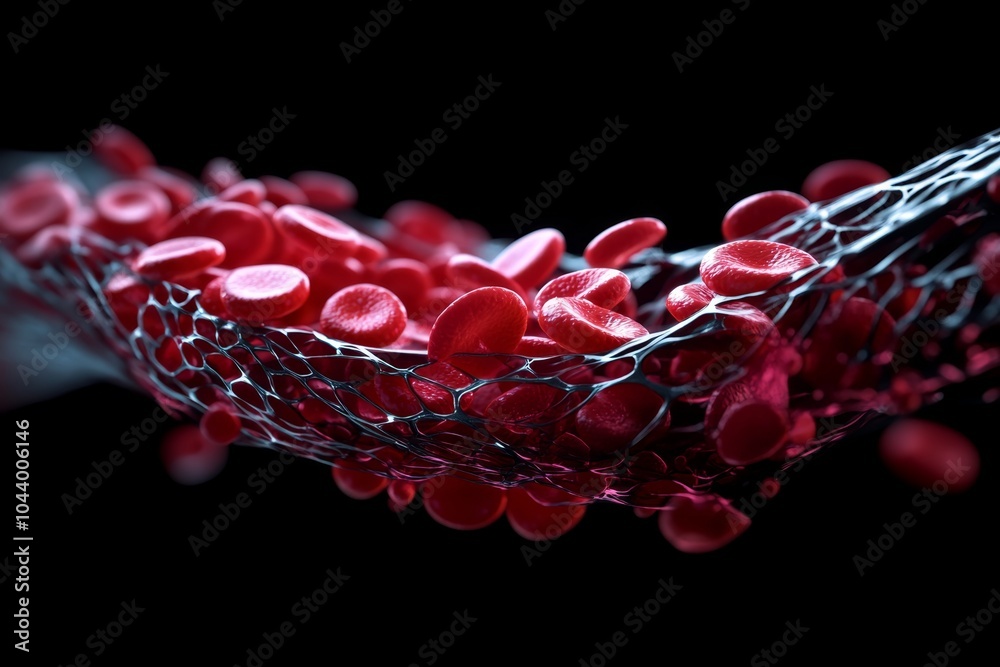 Microscopic cross-section of a blood clot, with platelets, fibrin, and ...