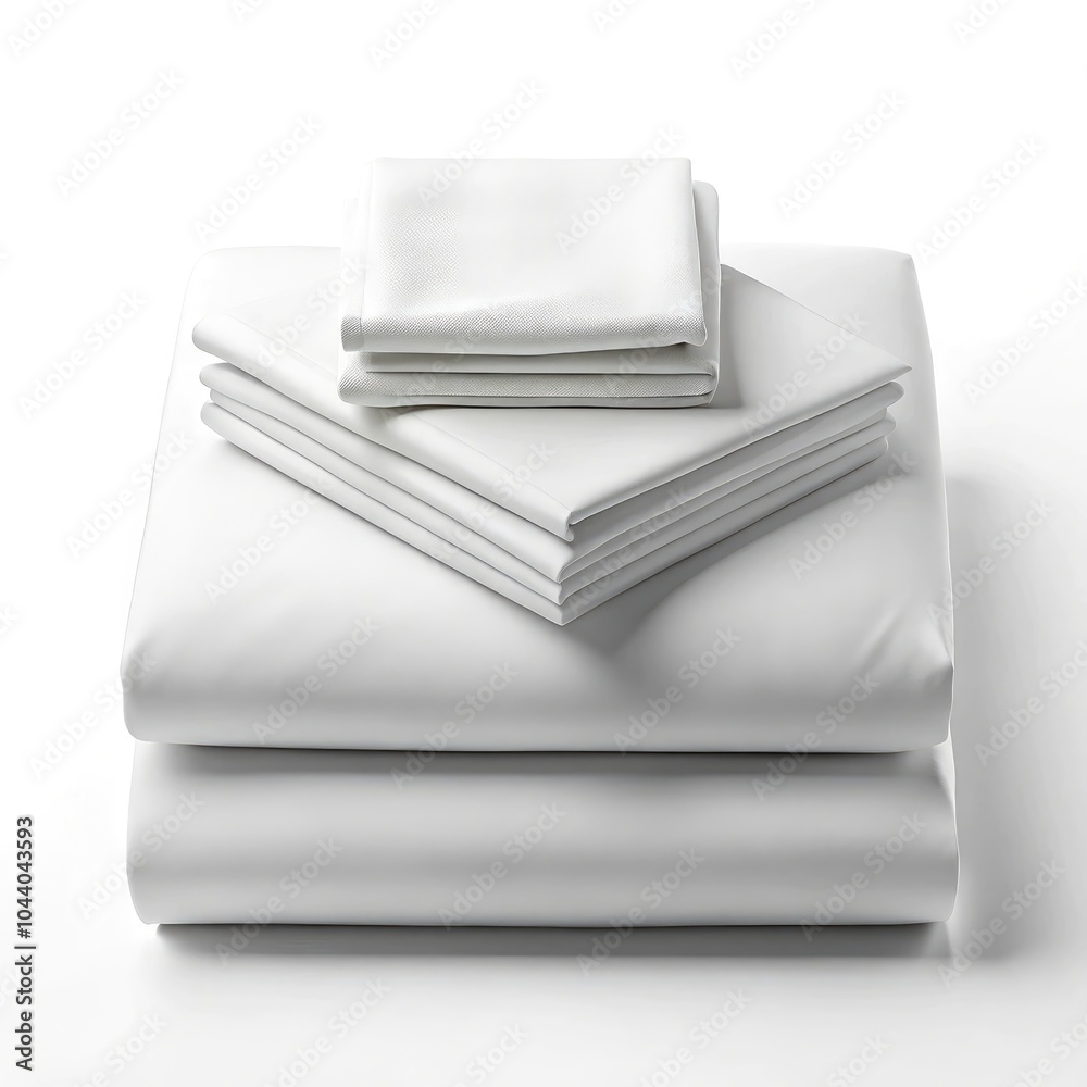 Brushed cotton sheet mockup set with standard scale for textile design ...