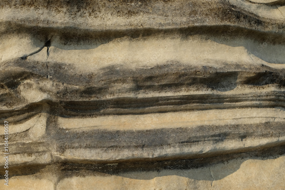The abstract shapes, patterns and textures of the limestone surface ...