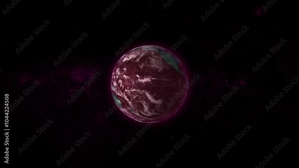 Planet earth glowing with atmosphere. Natural realistic planet earth ...