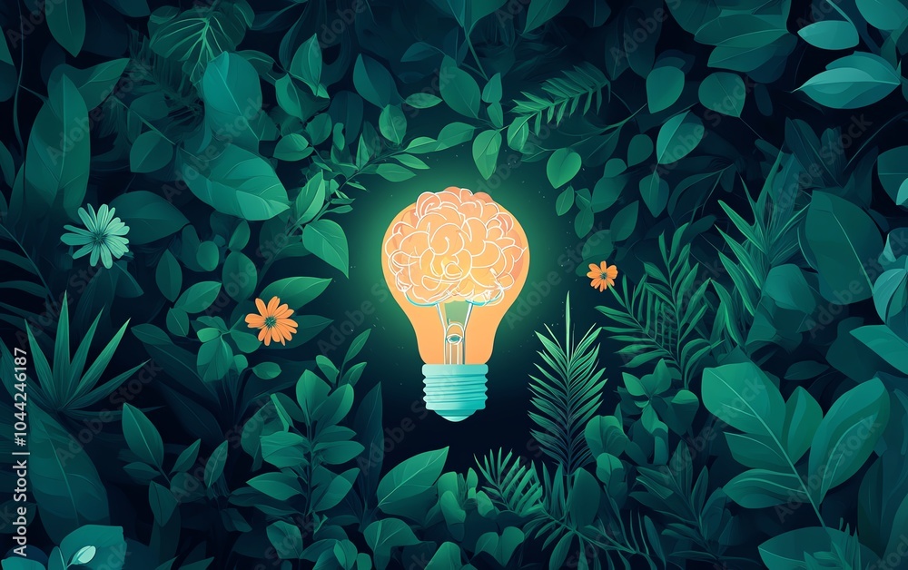 Artistic representation of a corporate brainstorming environment with a ...