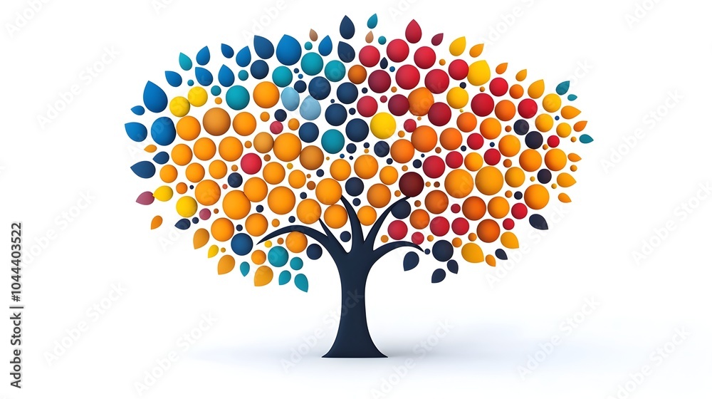 Bar chart expanding and transforming into a tree like structure ...
