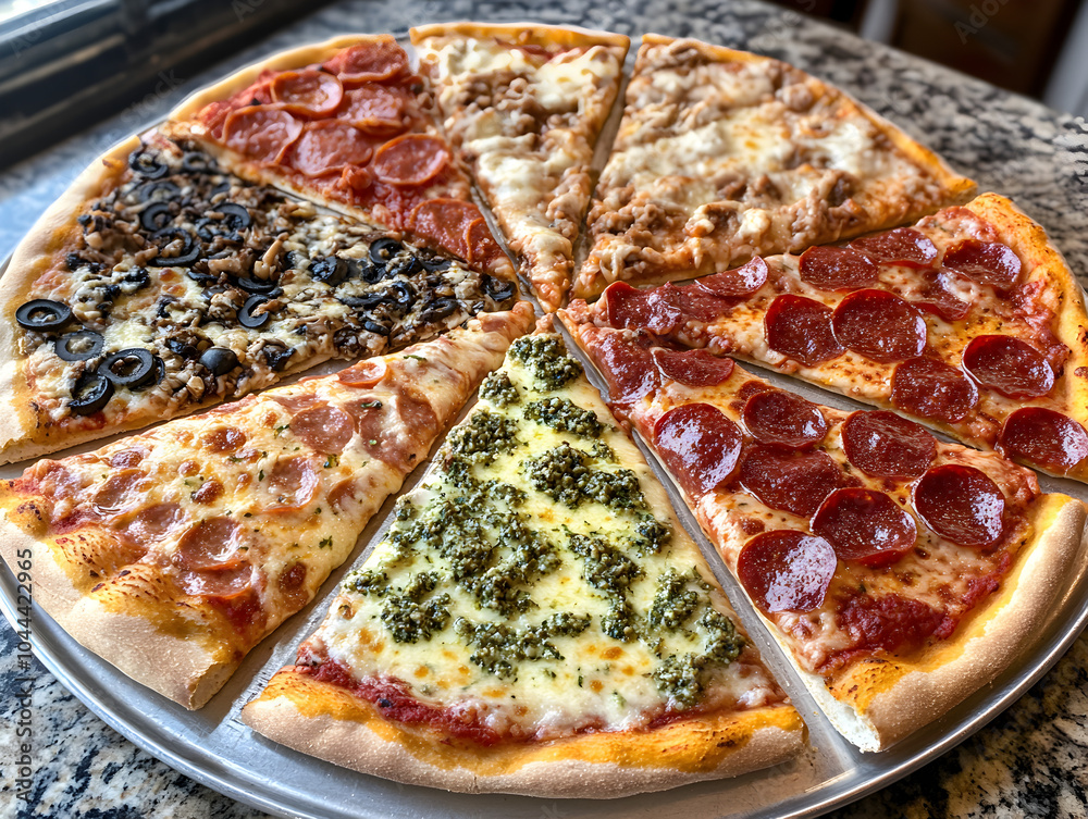 Gourmet Pepperoni Pizza Slice with Fresh Toppings and Savory Cheese for ...