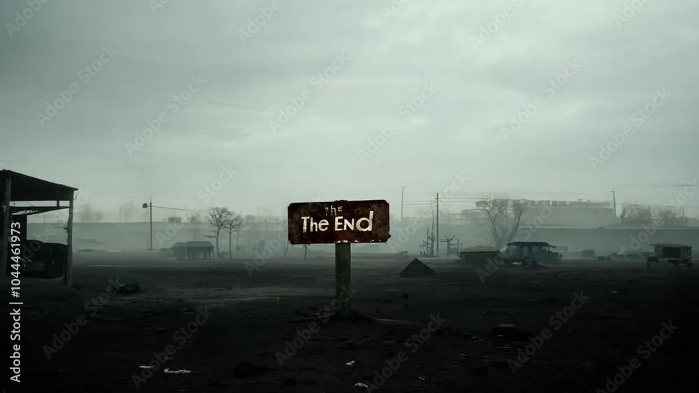 sign The End signs text three-dimensional font effect typo alphabet ...