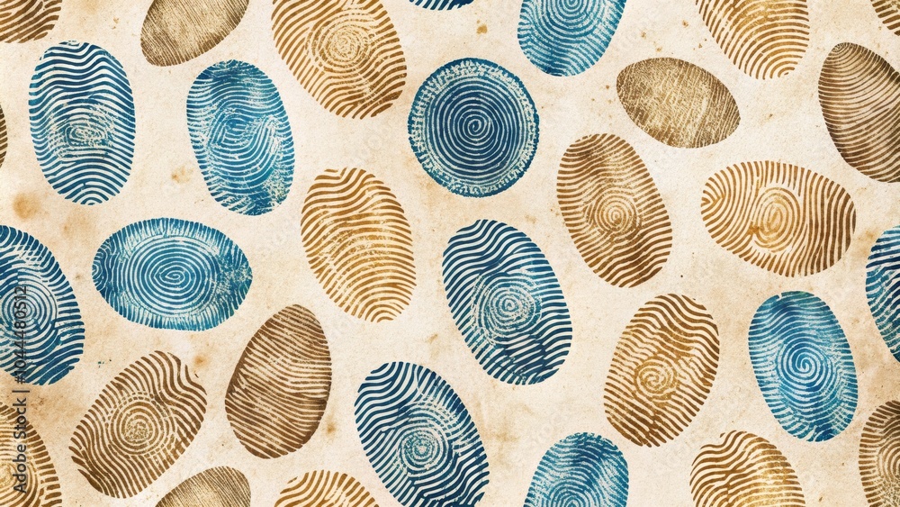 Seamless tileable texture of various finger prints, fingerprints ...