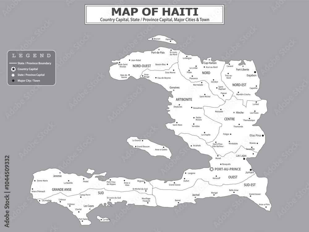 American Countries Geography Political map. Political map of country ...