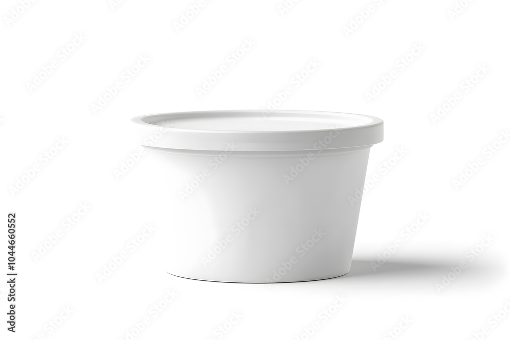 Ice cream, yogurt bucket realistic blank mockup of food container empty ...