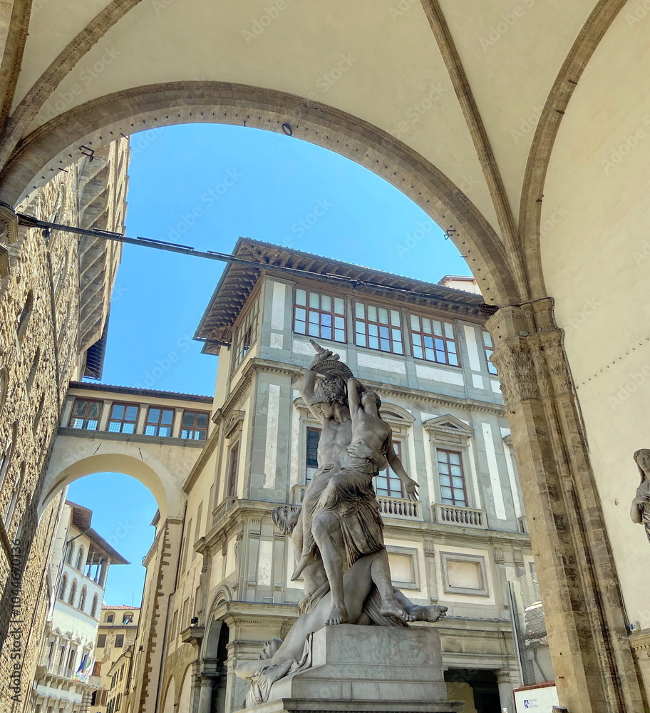 The marble composition of the Flemish sculptor Giambologna "The ...