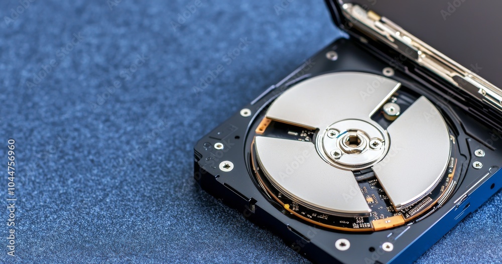 Inside of an internal hard drive. Disassembling a hard drive from a ...