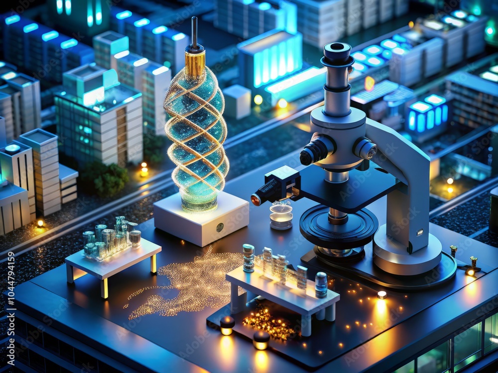 Drone Photography of DNA Structure and Chromosome Models in a ...