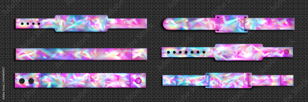 Hologram concert bracelet. Wristband event ticket. Festival wrist band ...