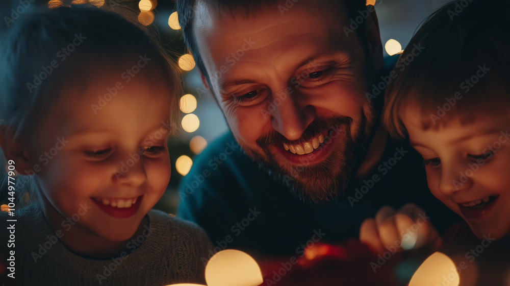 Father's Joy: A Heartwarming Moment Shared Between Dad and His Children ...