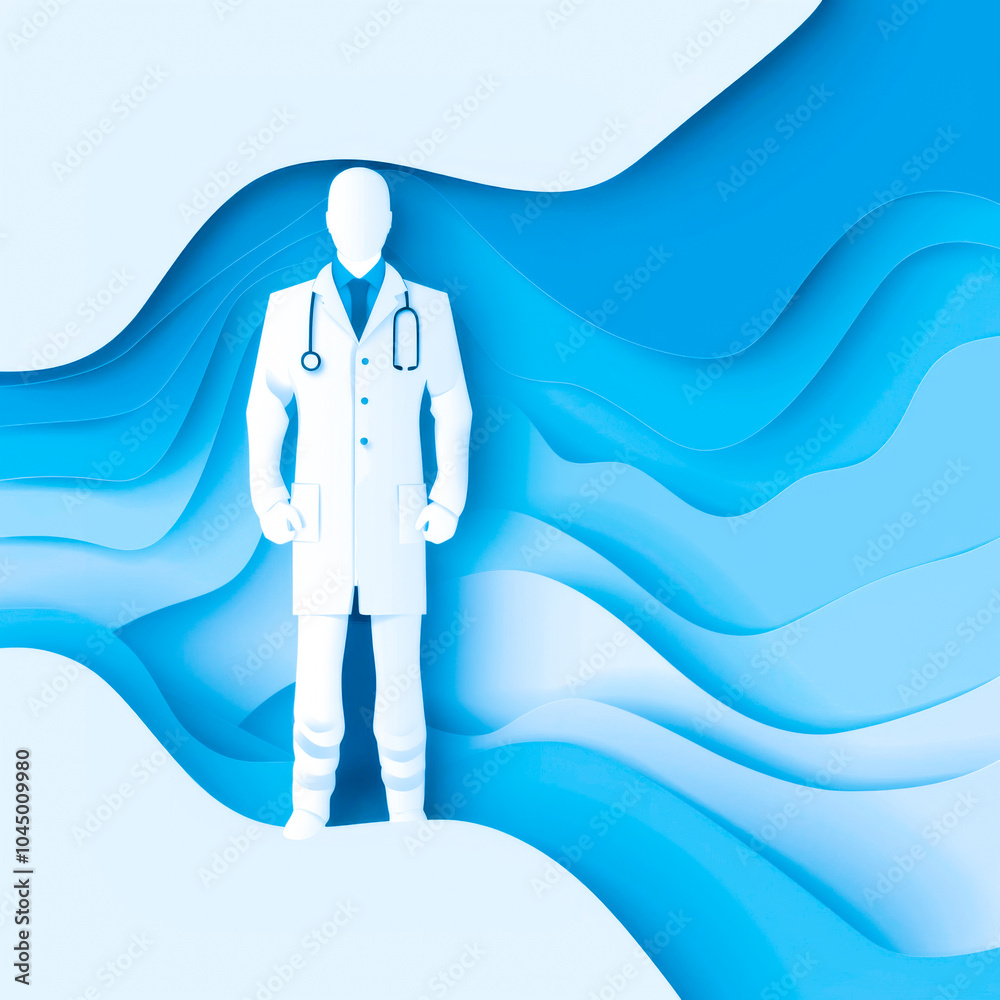 Medical Background. Blue Healthcare Banner. Flat Digital Telemedecine ...