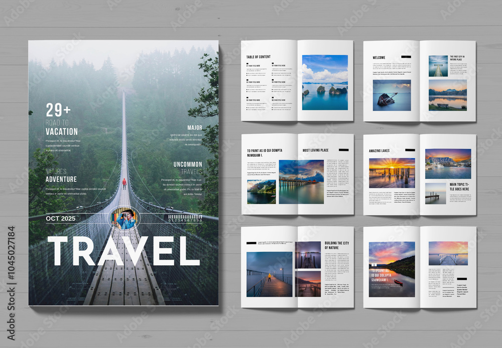 Travel Guide Magazine Design Template Stock Template | Adobe Stock