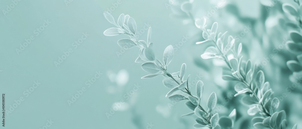 Soft muted mint gradient background with delicate tonal shifts ...