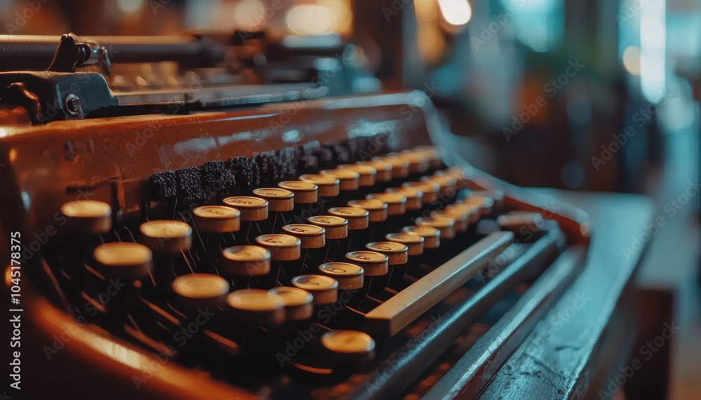 Exploring the history of typewriters and printing presses in a vintage ...