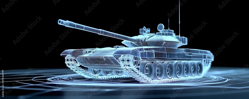 Stealth Mode Battlefield Tanks Camouflaged in Darkness Under Infrared ...