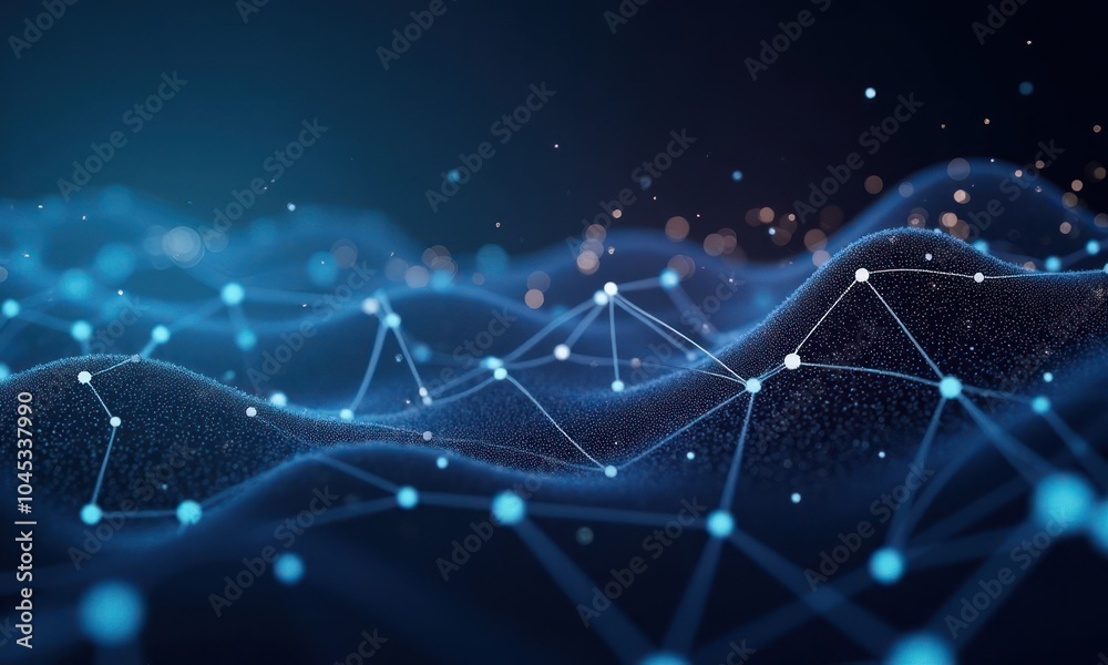 Abstract modern cyber net electronic background or backdrop with glow ...