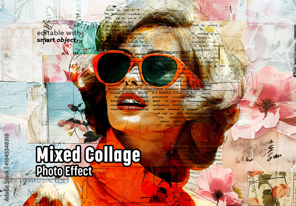 Mixed Collage Effect with Ai Elements Stock Template | Adobe Stock