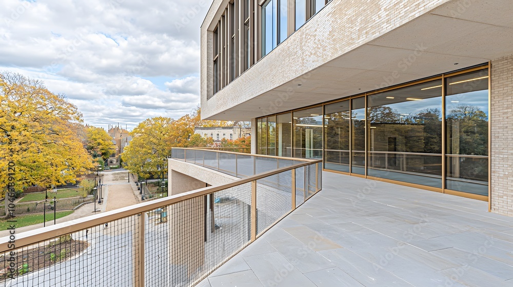 Pigeon-Proofing Balconies: Side view of a balcony with a safety net ...