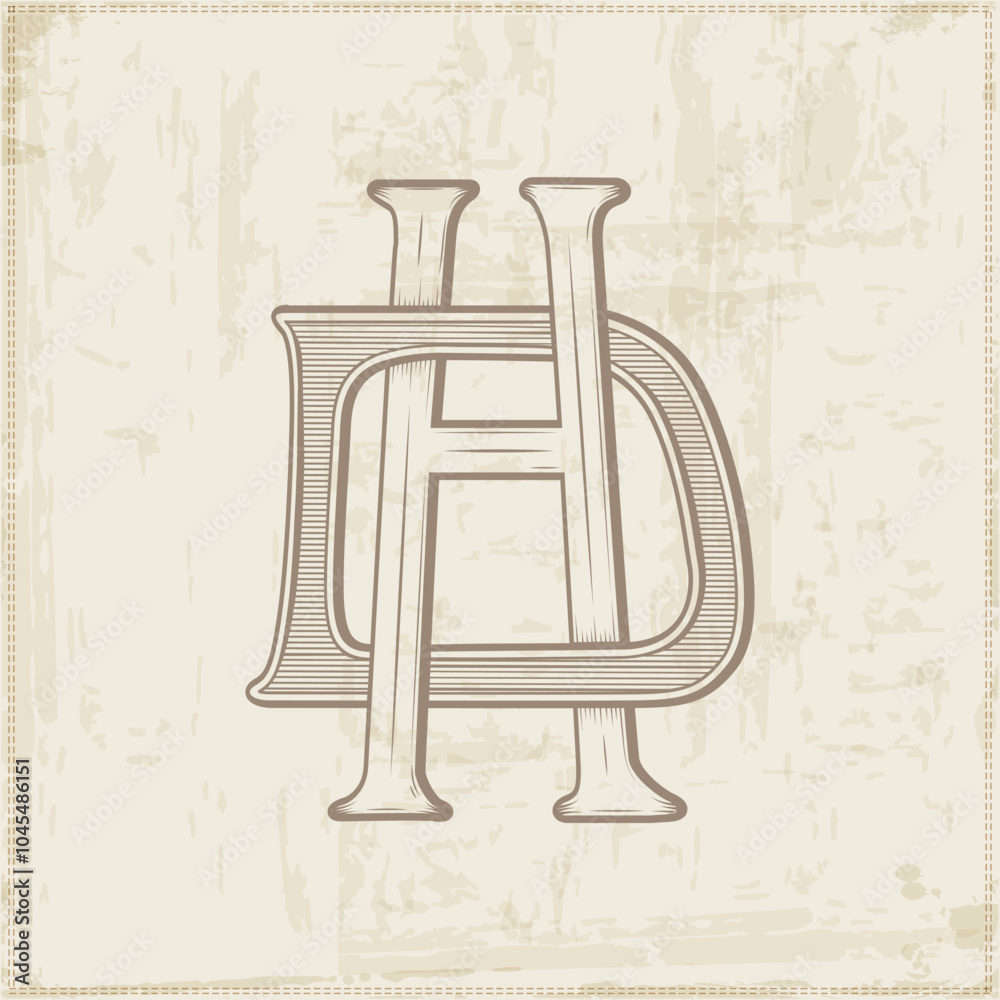 DH, HD , logo DH, Letter DH, vector, logo, Wedding Monogram Initials ...