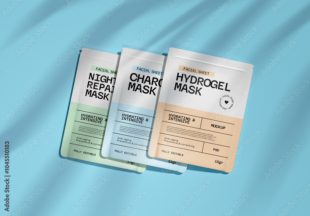 Sheet Mask Bag Mockup Stock Template | Adobe Stock