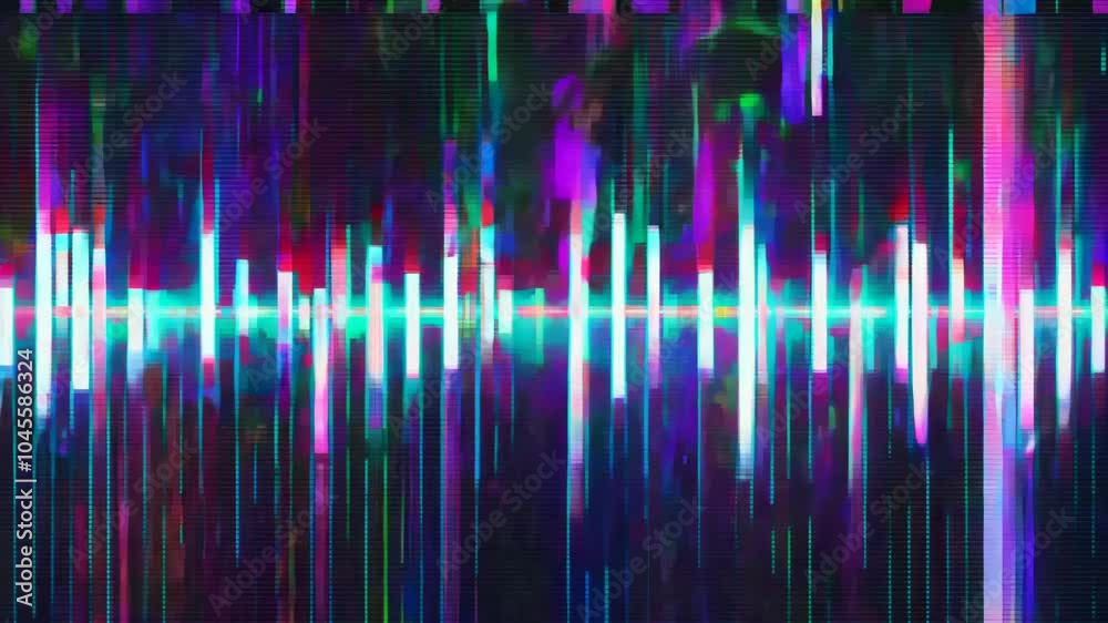 Glitch effect, VHS old tape VFX, static noise, analog or digital ...